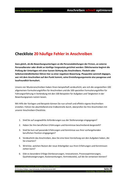 4 x Anschreiben: Bereichsleiter Technik (m/w) | Karriereakademie
