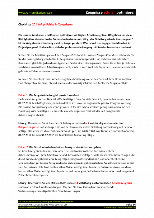 4 x Arbeitszeugnis: Supply Chain Manager (m/w) | Karriereakademie